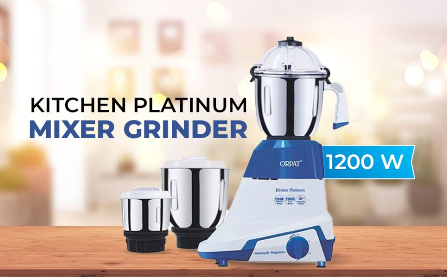 Orpat Kitchen Platinum 1200W Mixer Grinder (Green)