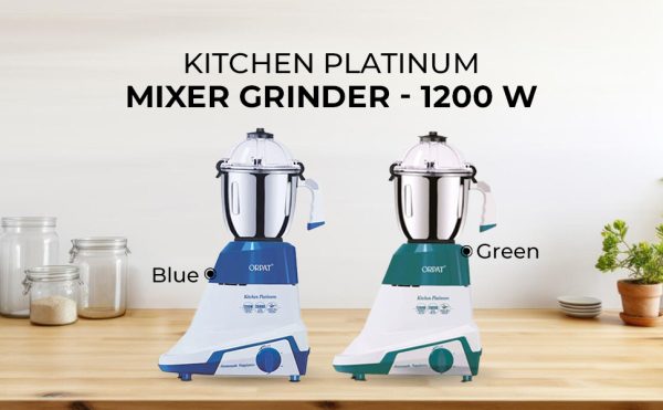 Orpat Kitchen Platinum 1200W Mixer Grinder (Green)
