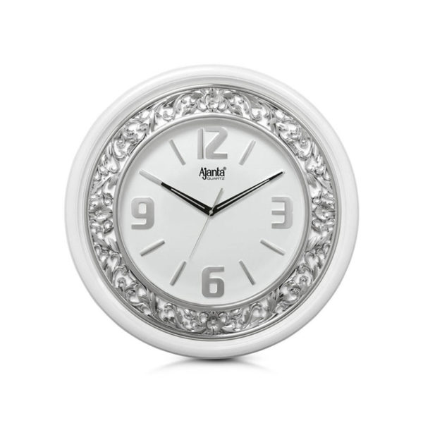 2877 White Designer Sweep Second Clocks | Orpat