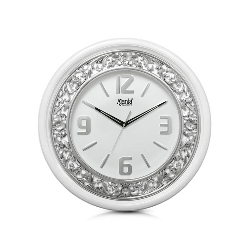 2877 White Designer Sweep Second Clocks | Orpat