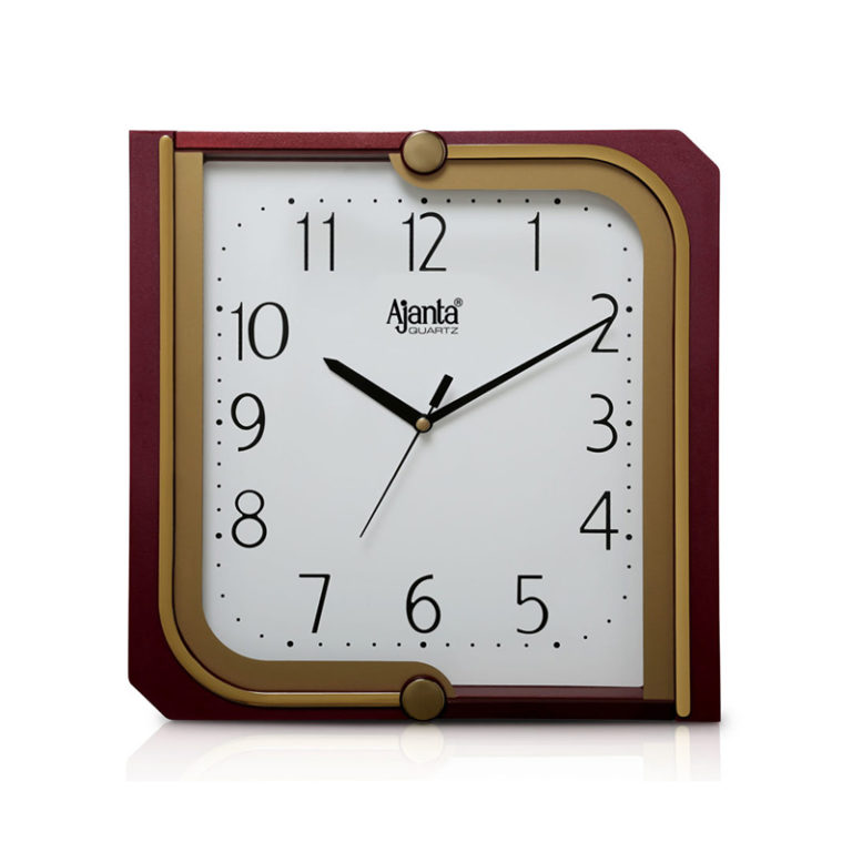 Buy 517 Ajanta Brown Simple Wall Clock | Orpat
