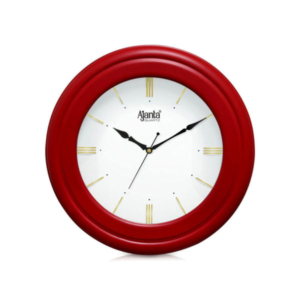 Wall Clock - Wooden Simple Clock - 7517 - Red - Orpat Group