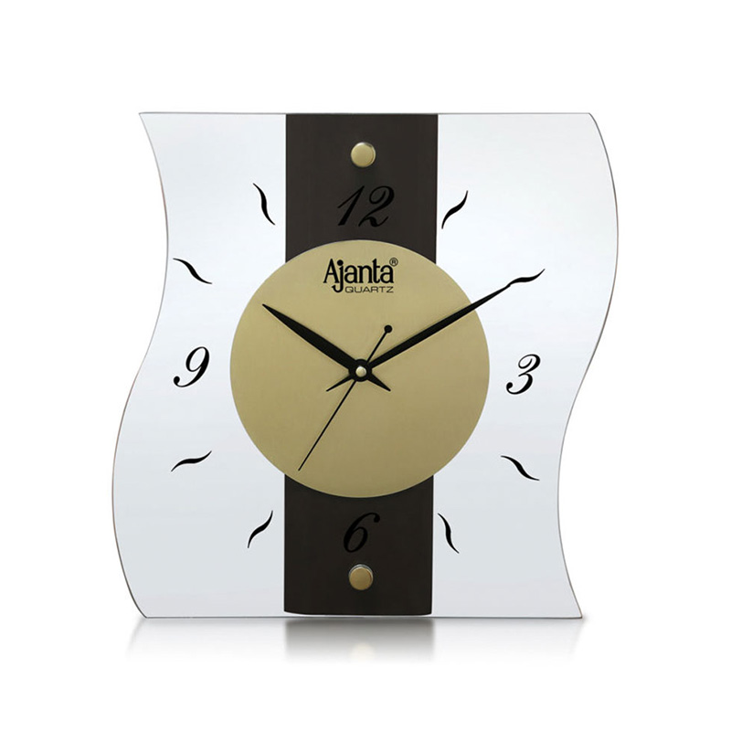 Wall Clock - Wooden Sweep Second Clock - Wooden Glass Clock - 7297 ...