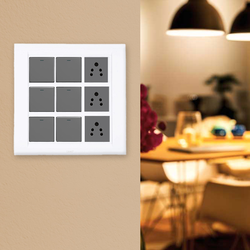 Orpat OSCC-2697 White 18 Module Silver Series Case and Cover | Orpat Group