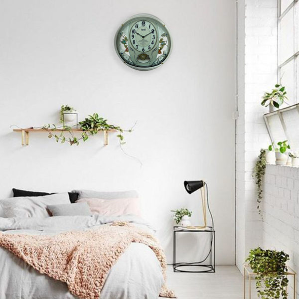 3827 Pearl White Musical Pendulum Clock | Orpat