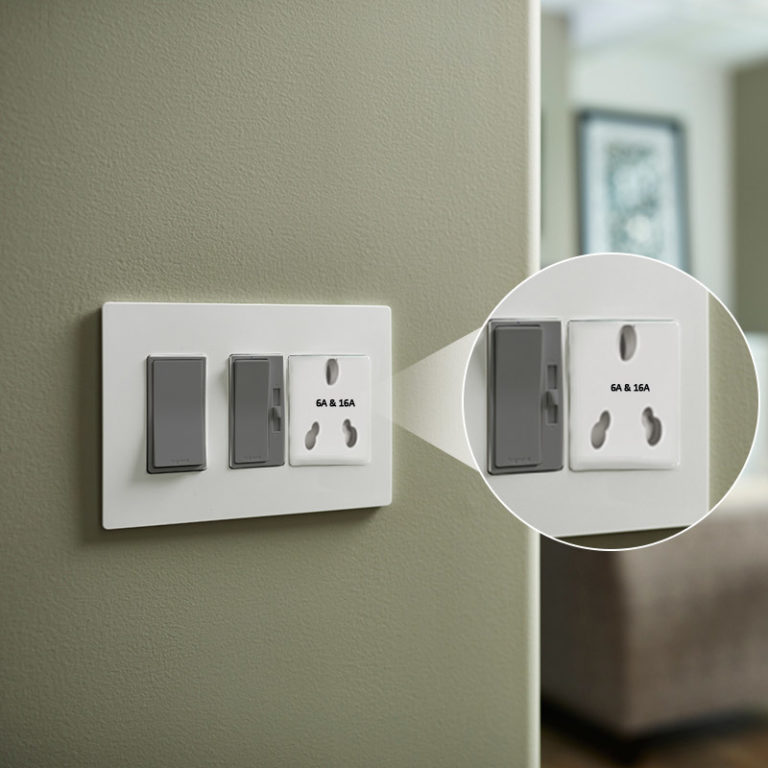 Orpat OPST - 7267 White Platinum Series Sockets - 6A & 16A Universal Socket