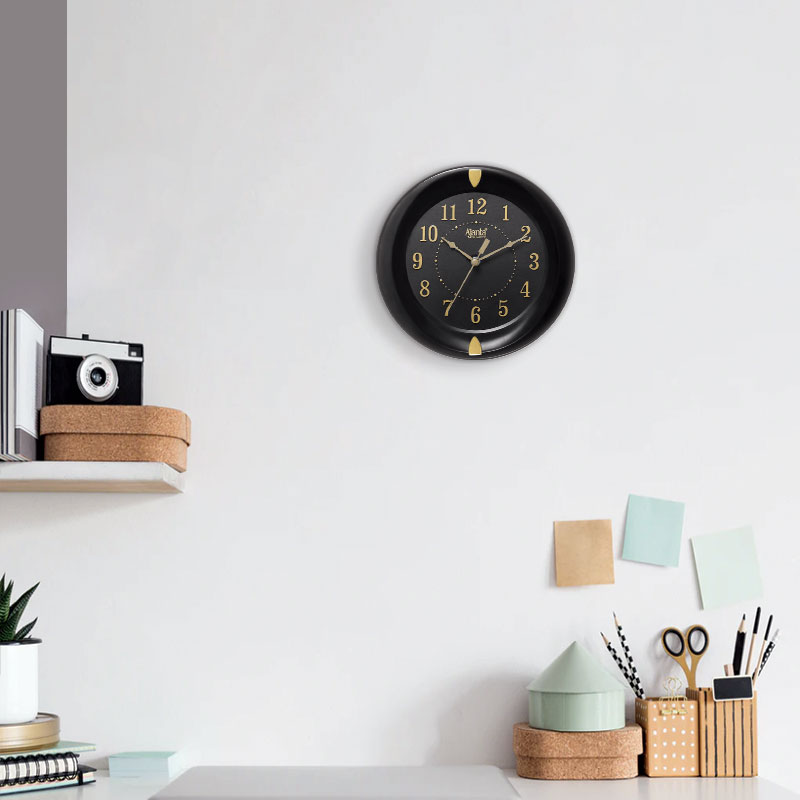 Wall Clock - Simple Clock - 1267 - Black - Orpat Group