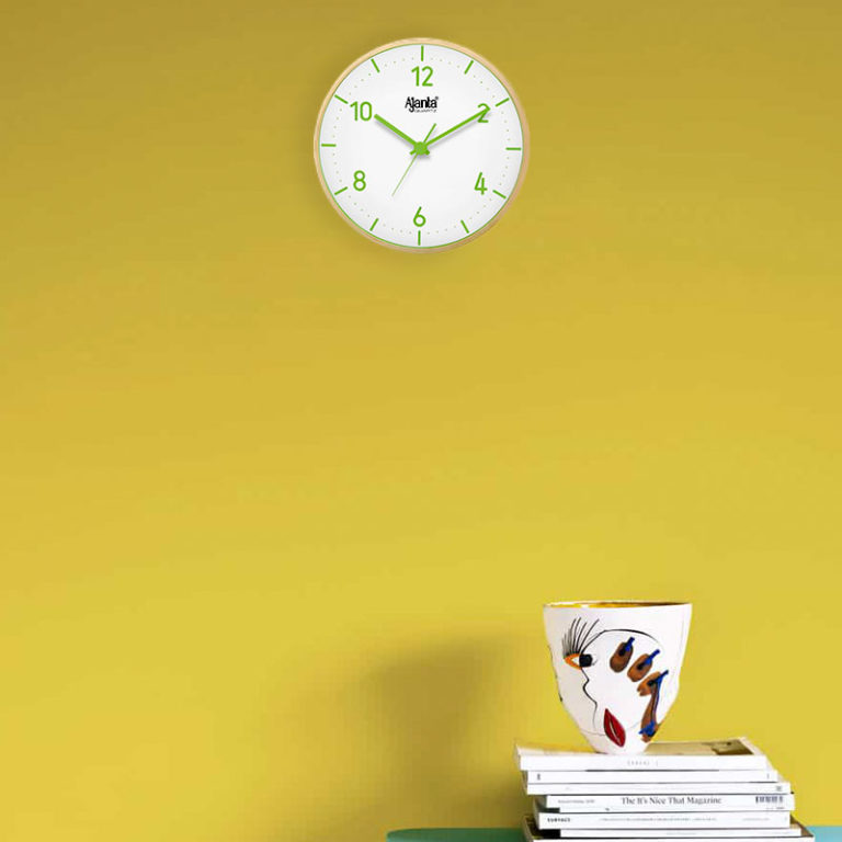 Wall Clock - Wooden Sweep Second Clock - Wooden Glass Clock - 8347 ...