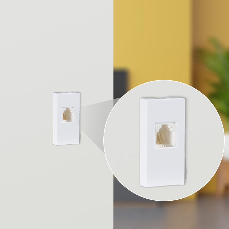 Orpat OPST-7247 White Platinum Series Sockets - Telephone Socket