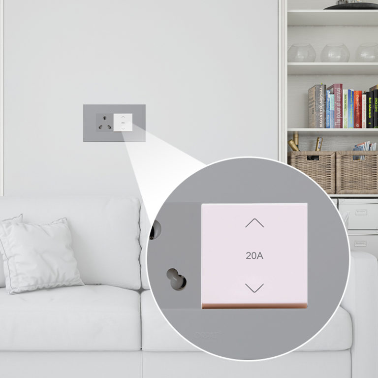 Orpat OPSH-7087 White Platinum Series Switches -32A D.P. Switch with ...