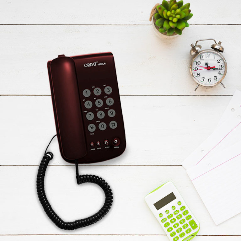 Buy Orpat 1600 LR Burgundy Basic Telephone