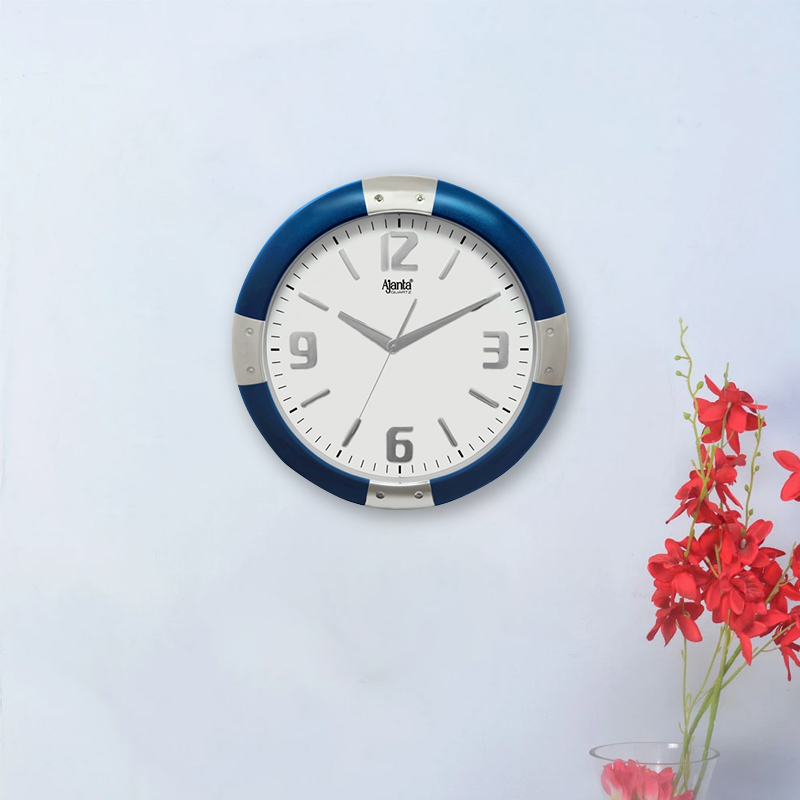 2787 Metallic Blue Designer Sweep Second Clock | Orpat
