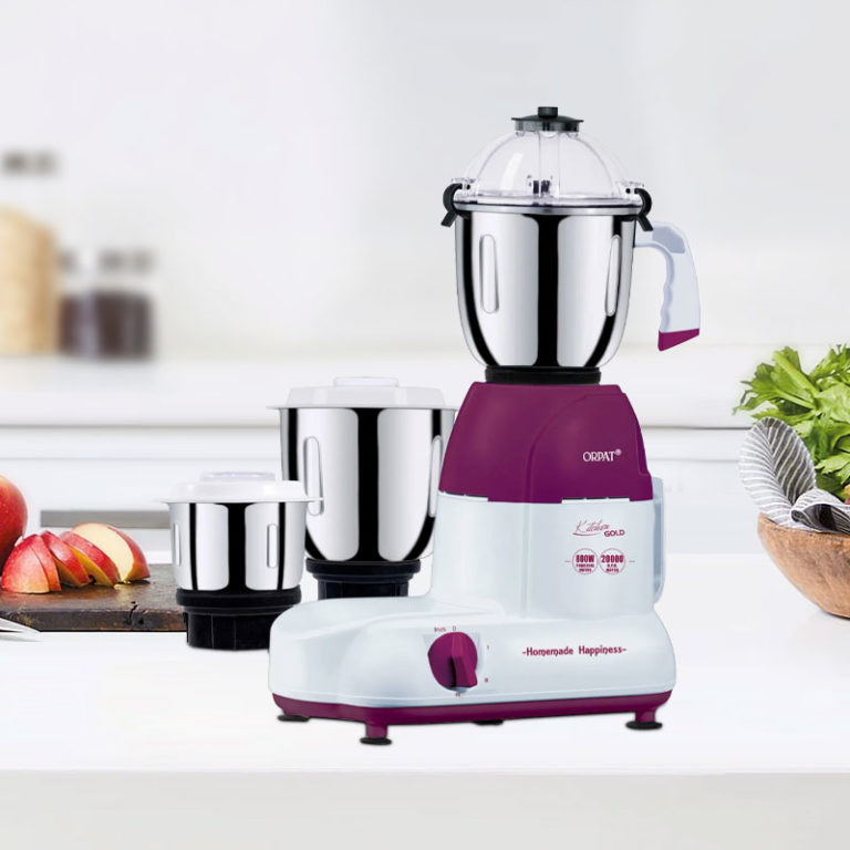 Orpat Kitchen Gold Mixer Grinder 800 Watts (Cran berry)