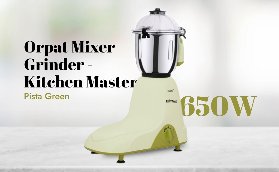 Orpat Kitchen Master Mixer Grinder 650 Watts (White)