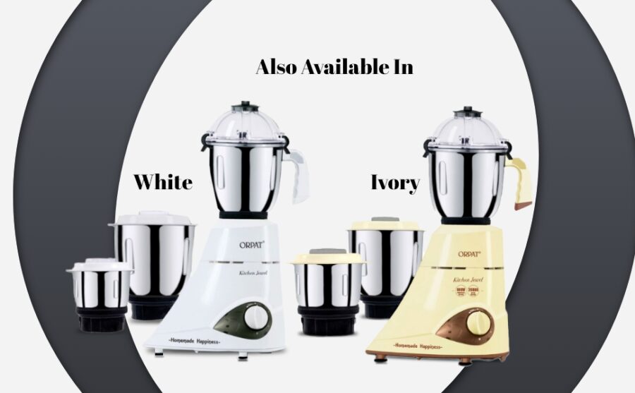 Orpat Kitchen Jewel Mixer Grinder 800 Watts (Ivory)