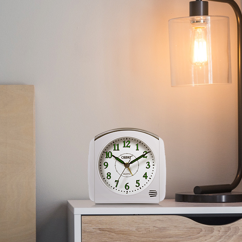 Orpat TBZL-697 Snooze Buzzer Alarm Clock (White) | Orpat Group