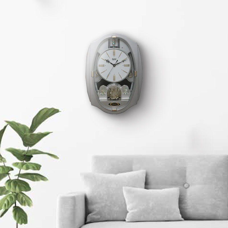6427 Silver Musical Pendulum Clock | Orpat