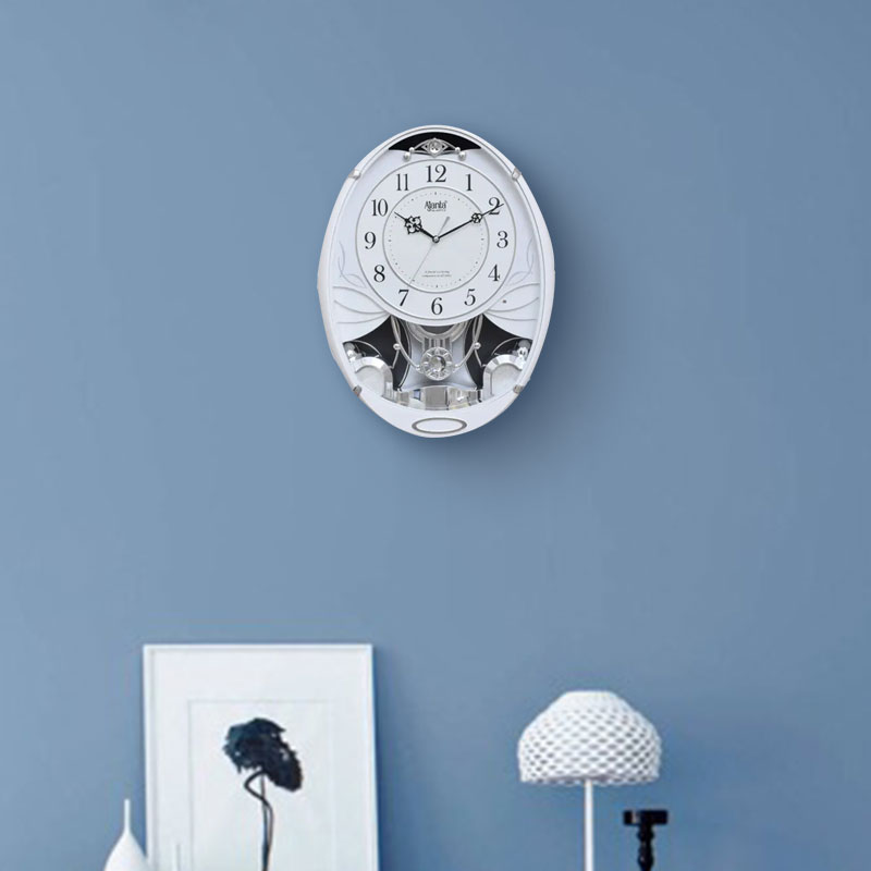 3927 White Musical Pendulum Clock | Orpat