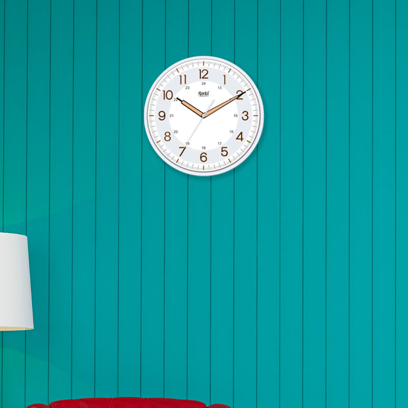 2937 Pearl White Designer Sweep Second Clock | Orpat