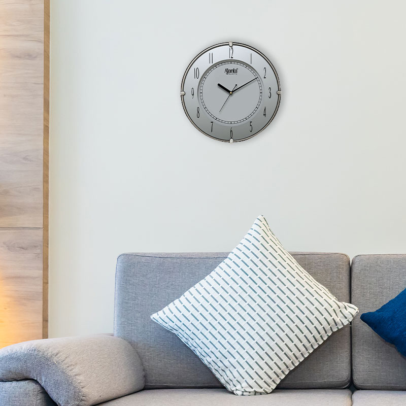 Wall Clock - Fancy Clock - 1197 - Silver - Orpat Group