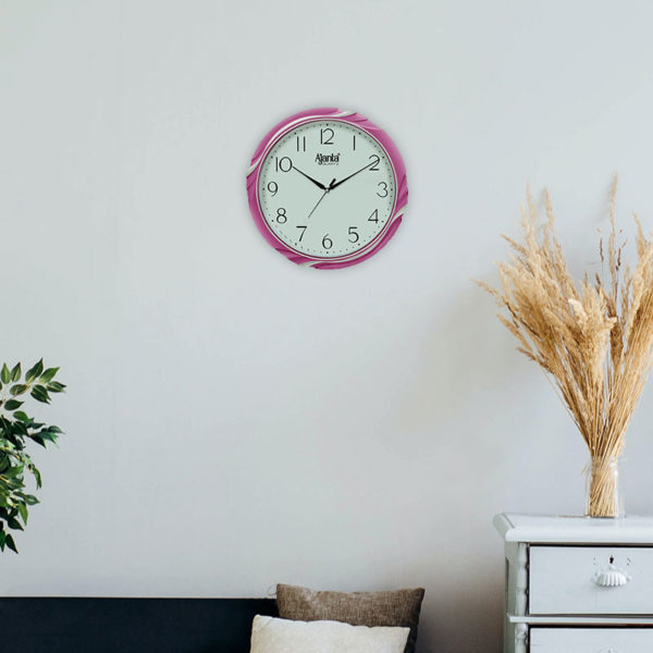 Ajanta 2677 Fancy Wall Clock (Pink) | Orpat Group