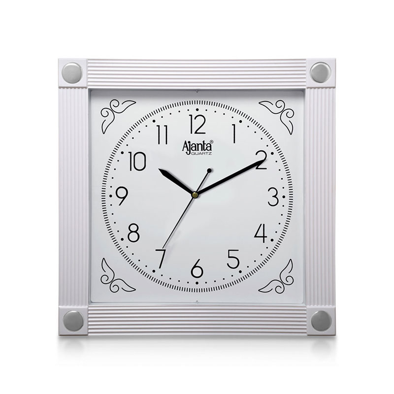 Ajanta 887 Fancy Wall Clock (White) | Orpat Group