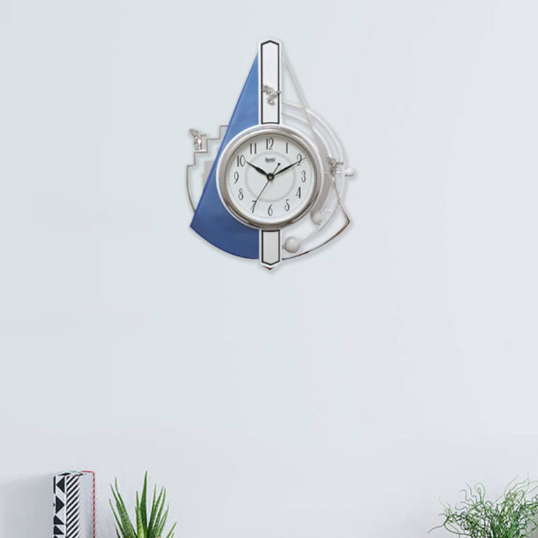 Wall Clock - Fancy Pendulum Clock - 4727 - UV-Blue - Orpat Group