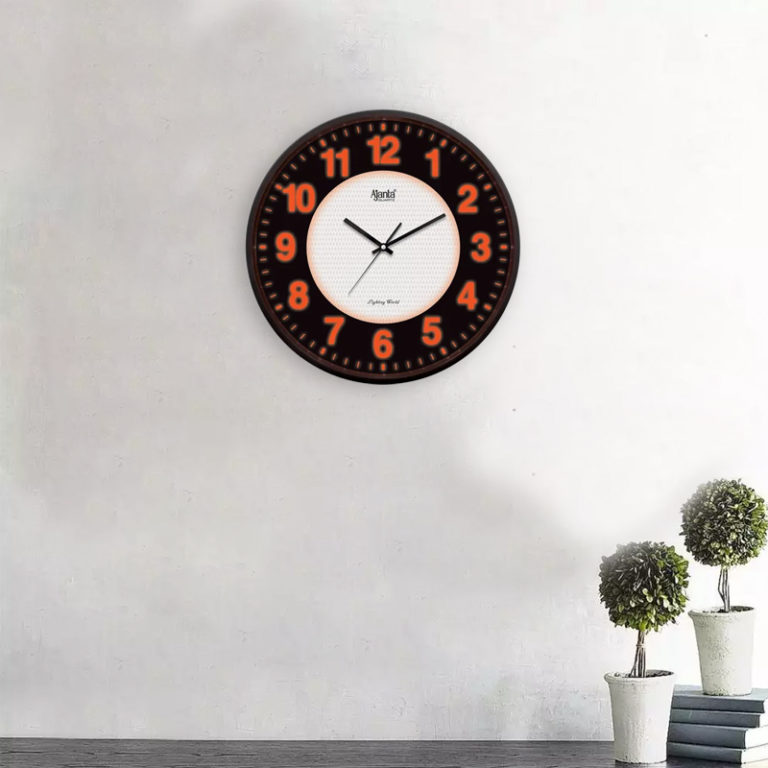Ajanta 467 Office Sweep Second Clock (Orange) | Orpat Group