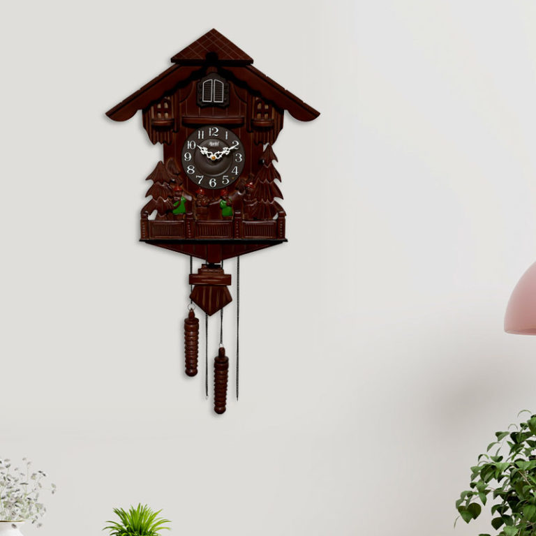 CUCKOO 057 Brown Solid Wood Cuckoo Clock | Orpat