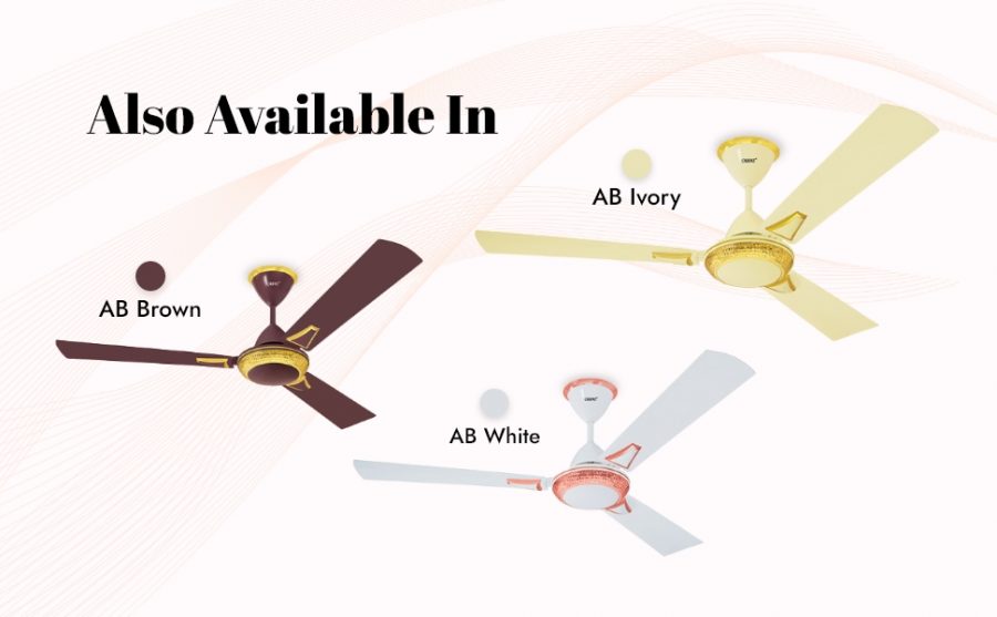 Premium Ceiling Fan - Air Rohmbus - 75W - AB White - Orpat Group