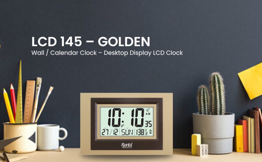 Wall Clock - Desktop Display - LCD Clock - Calendar Clock - LCD 145 ...