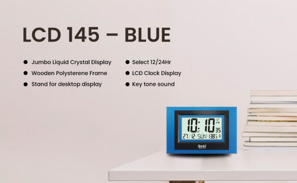Wall Clock - Desktop Display - LCD Clock - Calendar Clock - LCD 145 ...