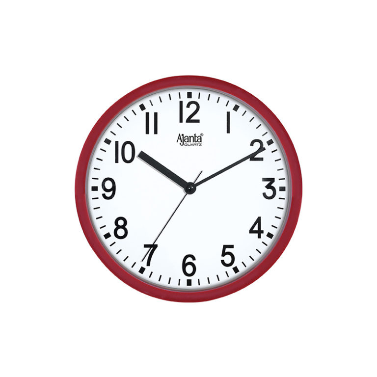 Wall Clock - simple Clock - 8767 - Red - Orpat Group