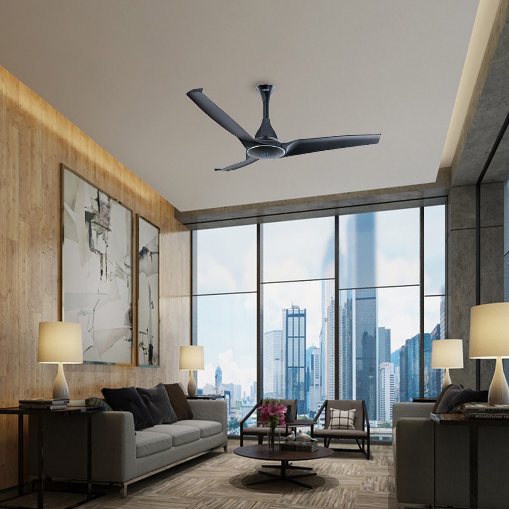 Buy Luxury BLDC Fan | Silencio High Gloss Finish Charcoal Grey