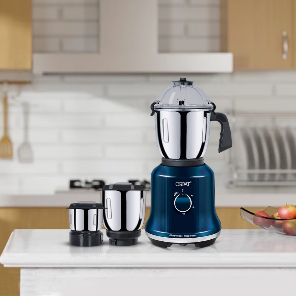 Mixer Grinder – Kitchen Bot Plus – 1200W - Metallic Blue - Orpat Group