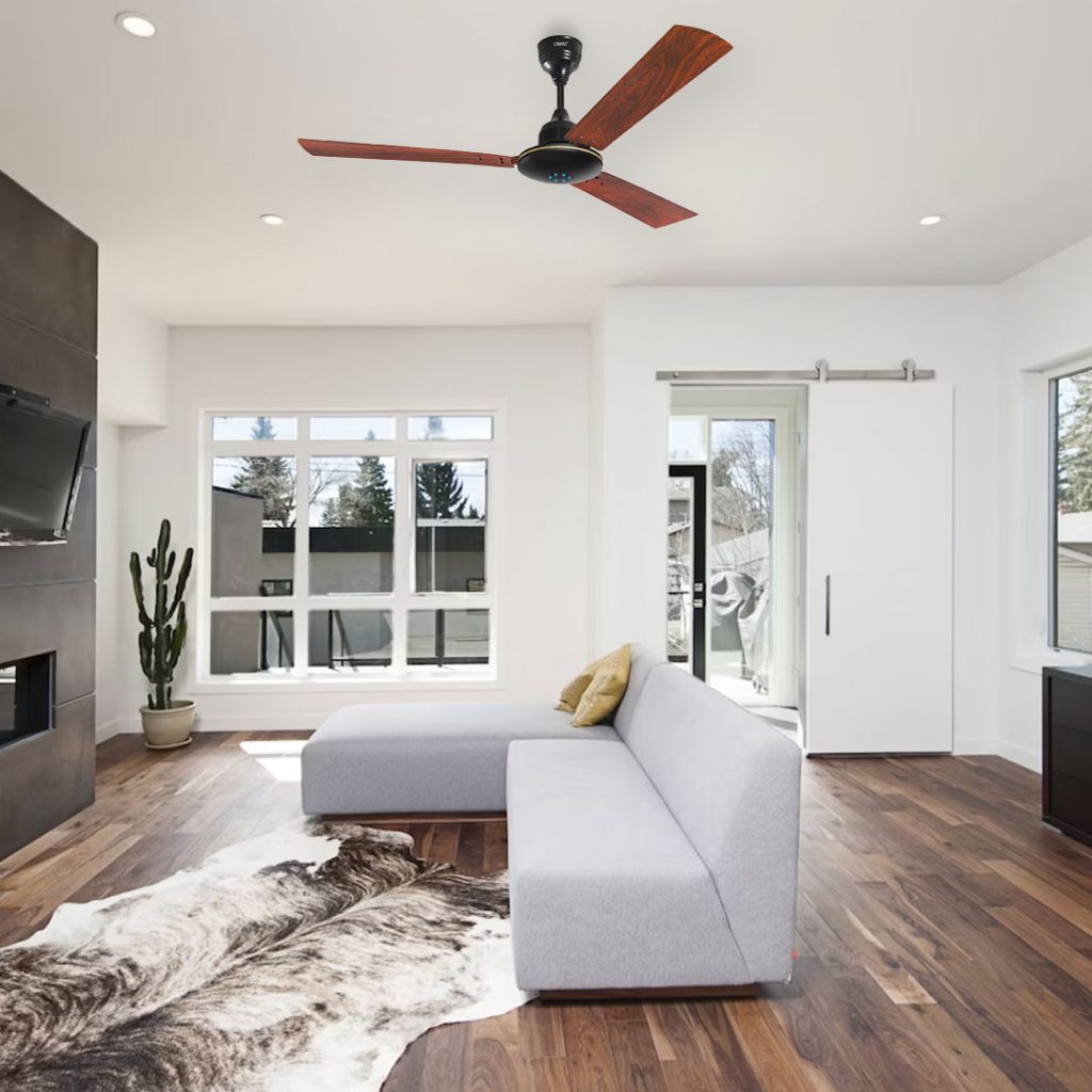BLDC Ceiling Fan - Moneysaver Plus S - 28W - Wenge Teak Wood With ...