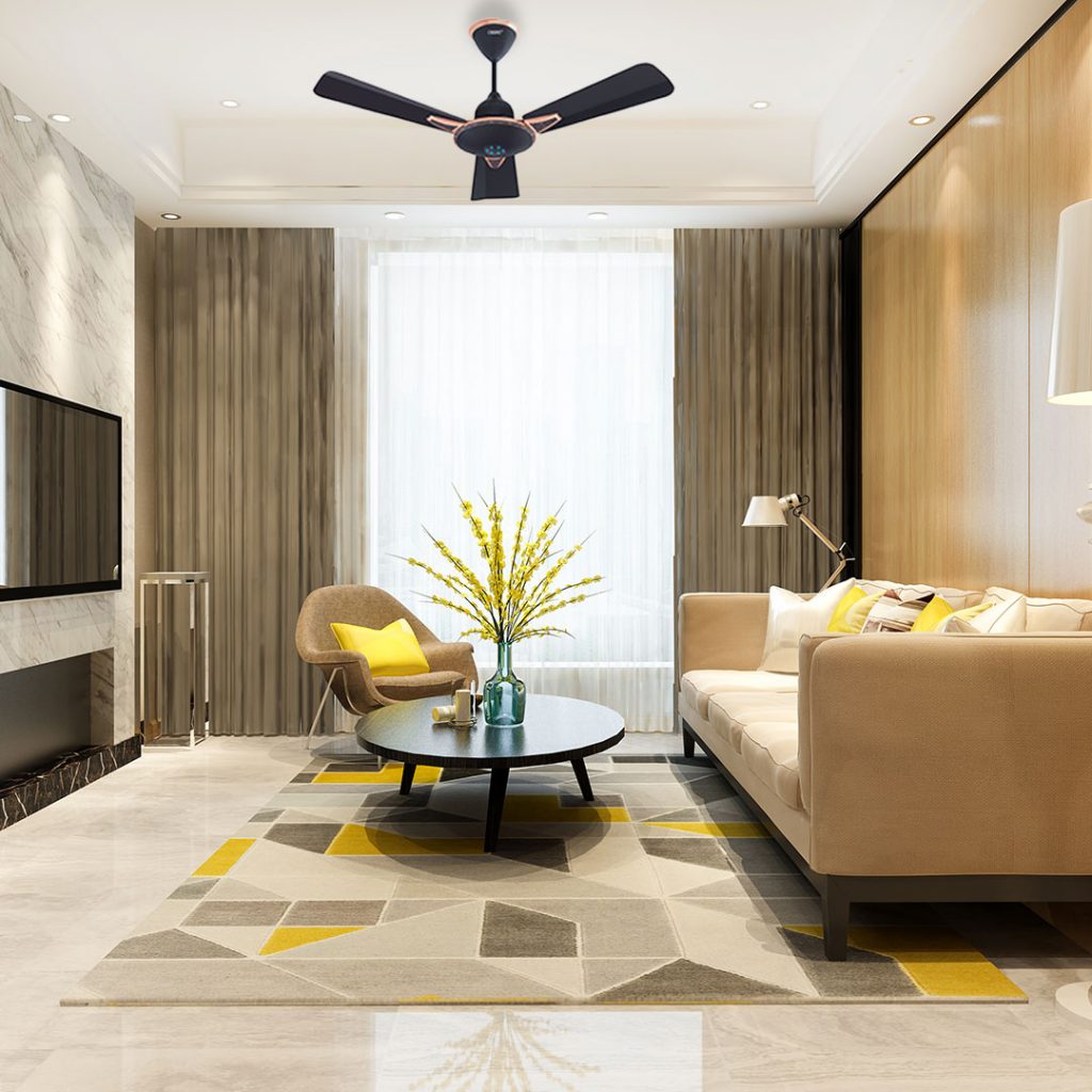 BLDC Ceiling Fan - Moneysaver Prime One 900 S - 28W - Roast Brown With ...