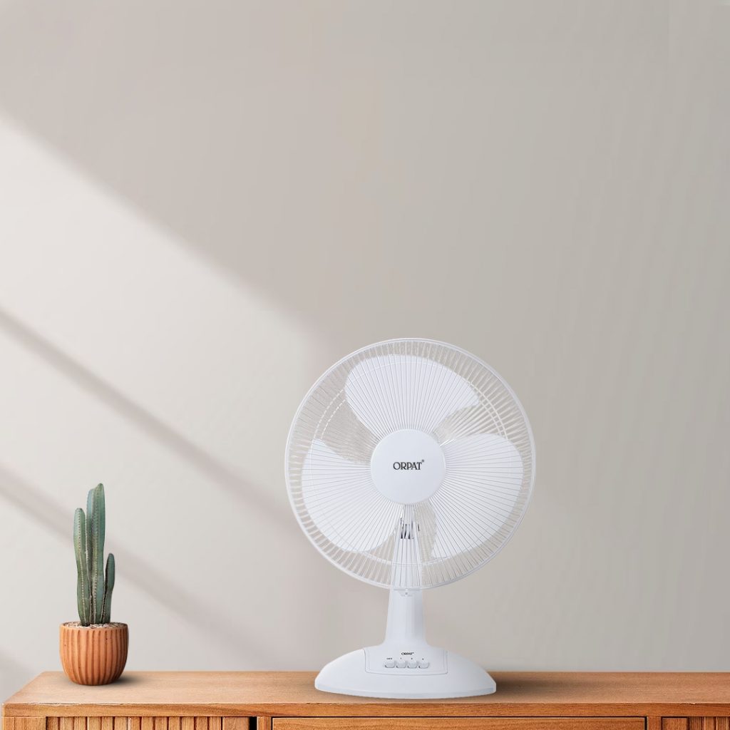 Table Fans – OTF-3337 HS - 2200 RPM – 110W - White - Orpat Group