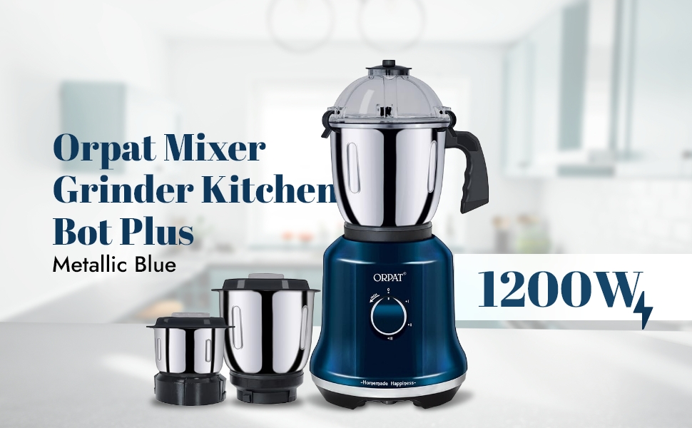 Mixer Grinder – Kitchen Bot Plus – 1200W - Metallic Gold - Orpat Group