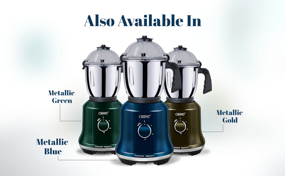 Mixer Grinder – Kitchen Bot Plus – 1200W - Metallic Green - Orpat Group