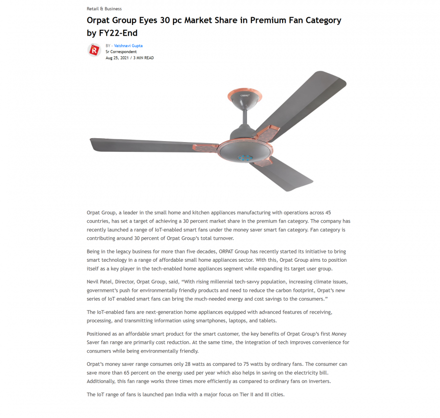 In The News - Orpat Group