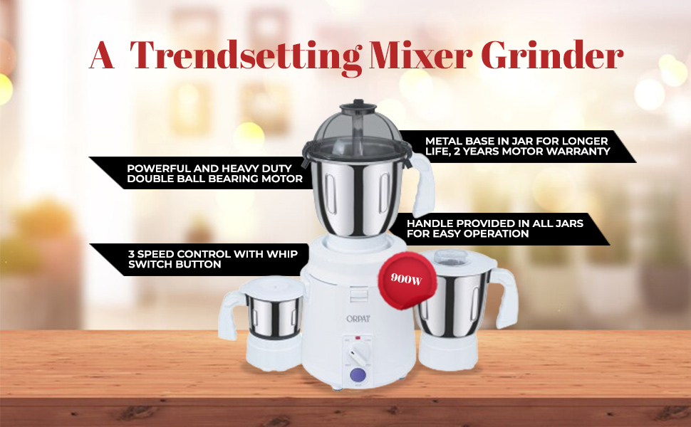 Commercial Grinder- Dyna Plus 900W - White - Orpat Group