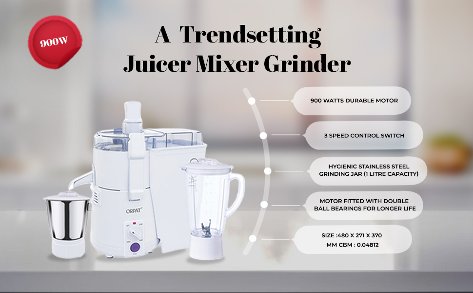 Commercial Juicer Mixer Grinder - Potenza Plus 900W - White - Orpat Group