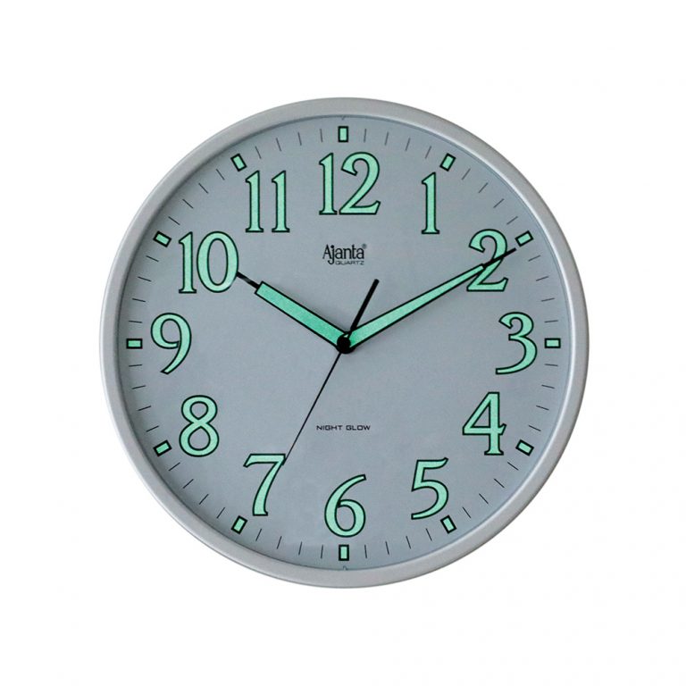Wall Clock - Night Glow Clock - 1017 - White - Orpat Group