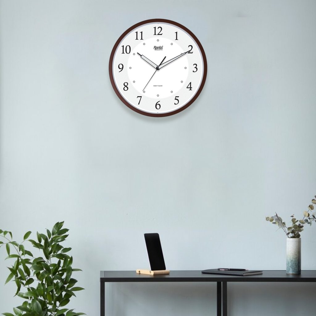Night Glow Wall Clock - 1037 - Brrown - Orpat Group