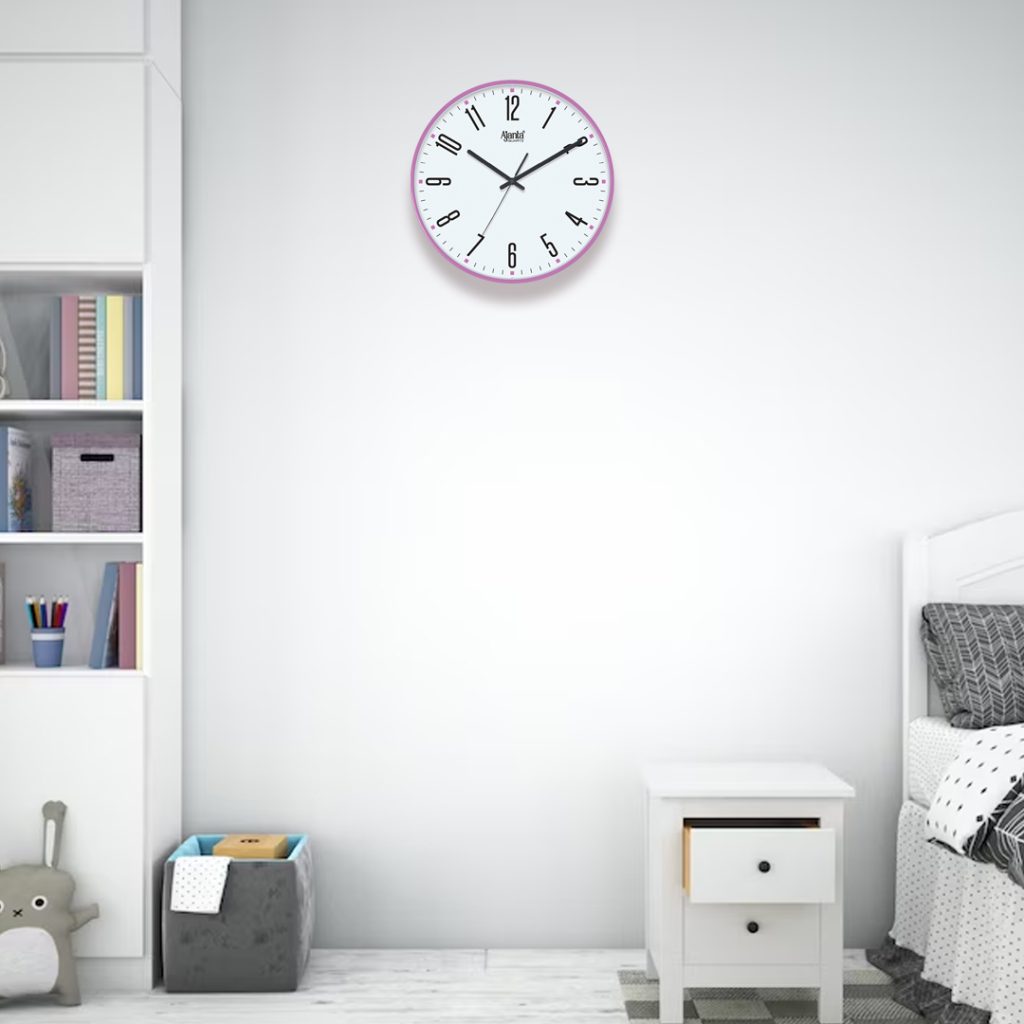 Wall Clock - Simple Clock - 9067 - Royal Pink - Orpat Group