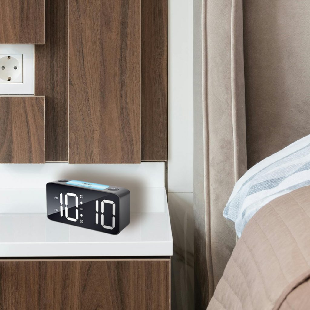 Wall Clock - Digital Clock - Digital Alarm Clock - DA-155 - Black ...